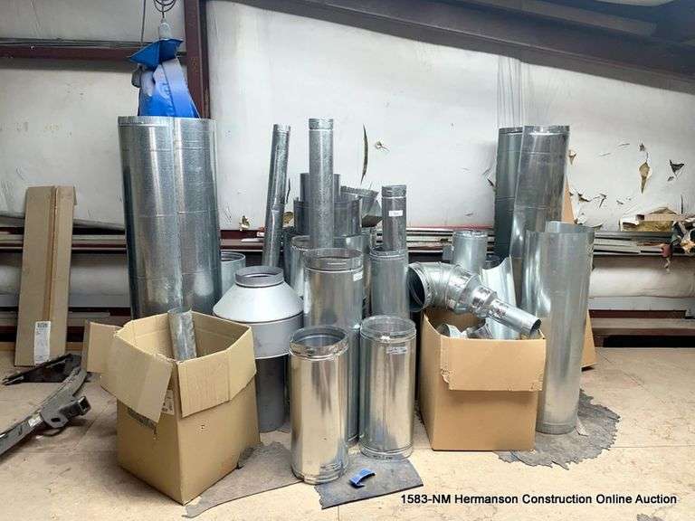 STACK: ASSORTED STYLE, SIZE DUCT AND FITTINGS - Bentley & Associates, LLC