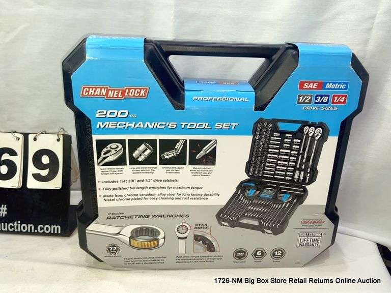 CHANNEL LOCK 200 PIECE MECHANICS TOOL SET - Bentley & Associates, LLC