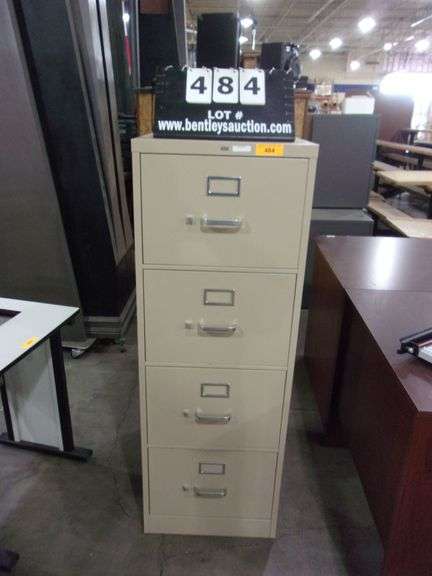4 DRAWER BEIGE HON VERTICAL FILING CABINET - Bentley & Associates, LLC