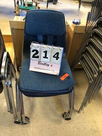 SET: BLUE SCHOOL CHAIRS - Bentley & Associates, LLC