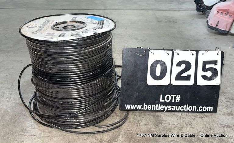 SPOOL: CONSOLIDATED RG71 COAXIAL CABLE-BLACK - Bentley & Associates, LLC