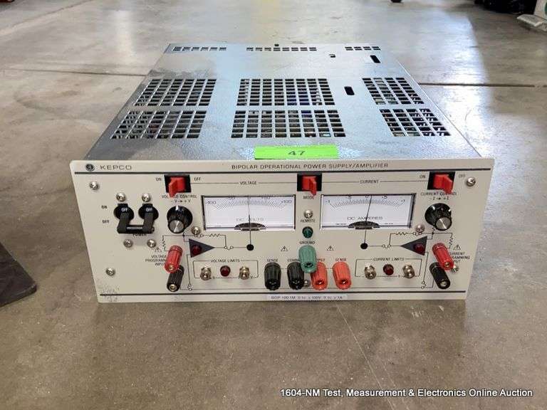 KEPCO BOP 100-1M BIPOLAR OPERATIONAL POWER SUPPLY/AMPLIFIER - Bentley ...