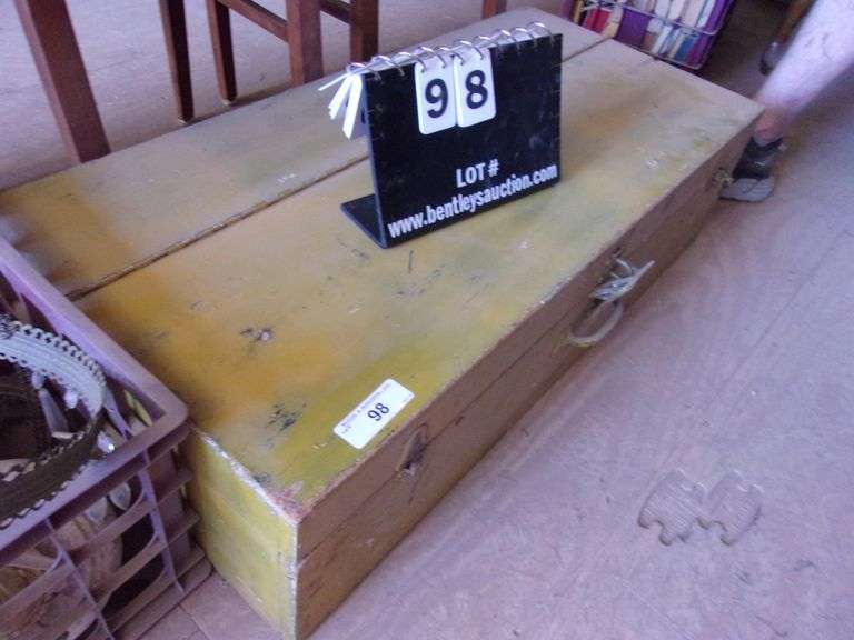 WOODEN MILITARY STYLE STORAGE BOX - Bentley & Associates, LLC