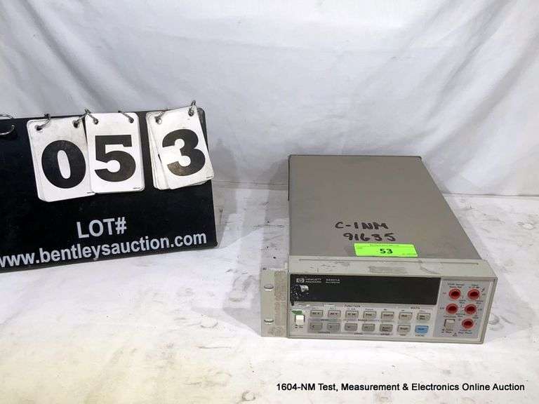 HP 34401A MULTIMETER - Bentley & Associates, LLC