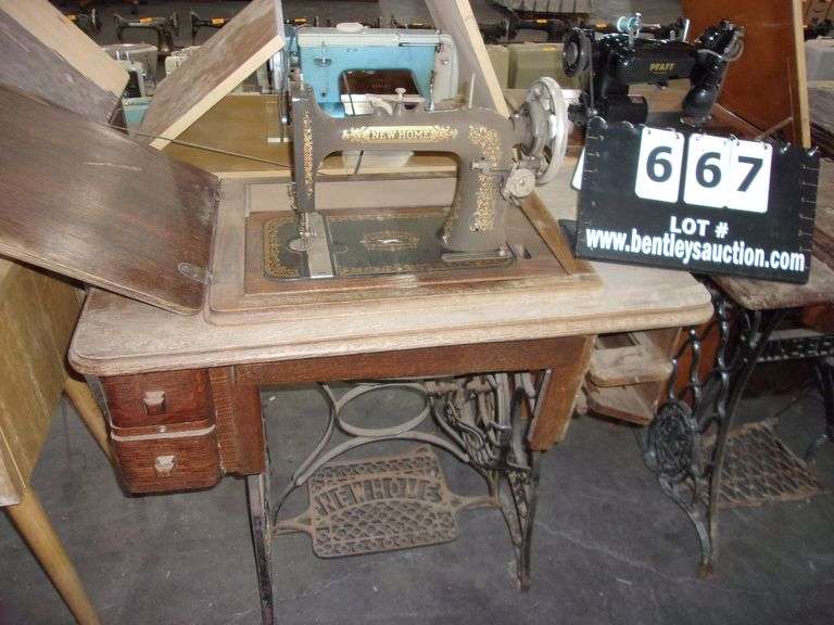 VINTAGE BLACK SINGER TREADLE SEWING MACHINE - Bentley & Associates, LLC