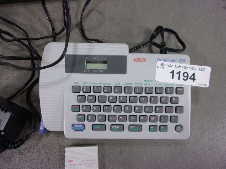 KROY DURATYPE 215 LABEL MAKER - Bentley & Associates, LLC