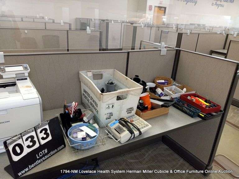 LOT: MISC. OFFICE SUPPLIES - PAPER/BINDER CLIPS, DESK ORGANIZERS, PENS ...