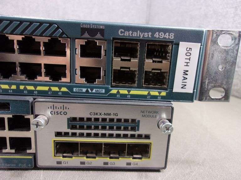 CISCO NETWORK MODULE & CISCO CATALYST 4948 NETWORK SWITCH (2X MONEY ...
