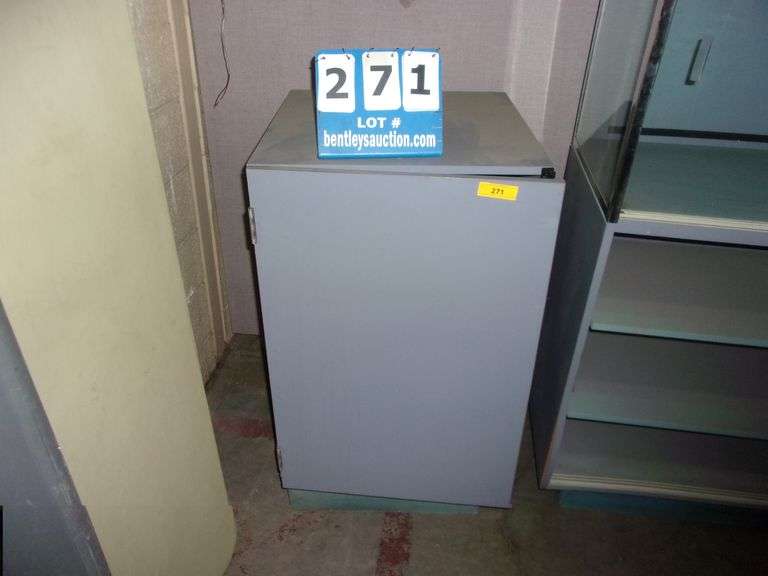 FORMICA 36" TALL END CAP STORAGE CABINET-BLUE - Bentley & Associates, LLC