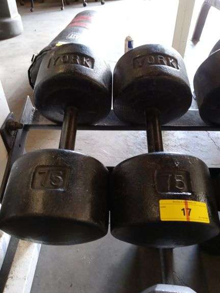 YORK 75 LB DUMBBELL - PAIR - Bentley & Associates, LLC