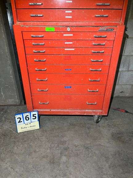 MAC TOOLS 8-DRAWER TOOL BOX - CASTERED-RED - Bentley & Associates, LLC