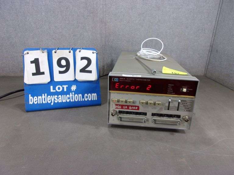 HP 2804A QUARTZ THERMOMETER - Bentley & Associates, LLC