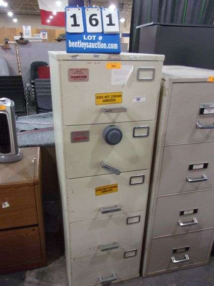 HAMILTON SAFE LOCK 5-DRAWER BEIGE VERTICAL FILING CABINET - Bentley ...