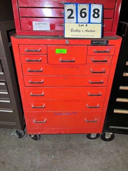 MATCO 10-DRAWER TOOL BOX - CASTERED-RED - Bentley & Associates, LLC