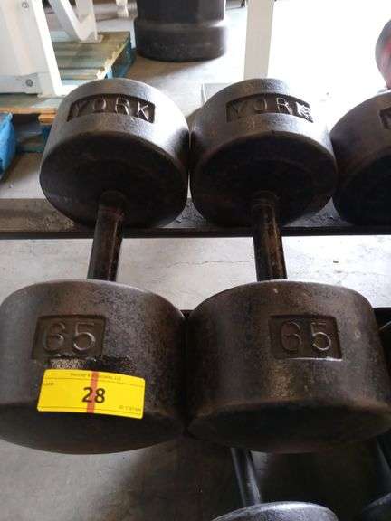 YORK 65 LB DUMBELL - PAIR - Bentley & Associates, LLC