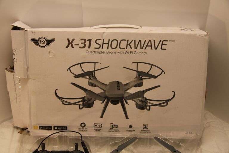 Sky Rider X-31 Shockwave Quadcopter Drone with Wi-Fi Camera - Bentley ...
