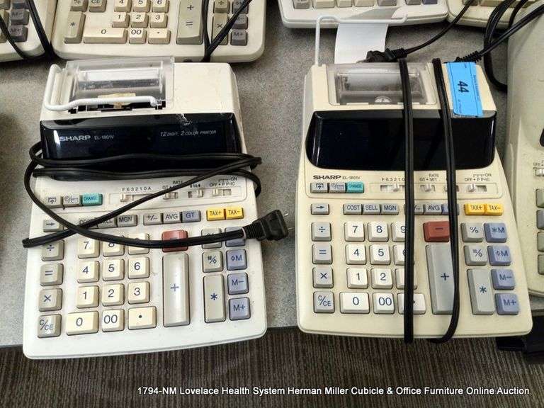 COMMERCIAL PRINT DESK CALCULATORS - SHARP EL-1801V (2X MONEY) - Bentley ...