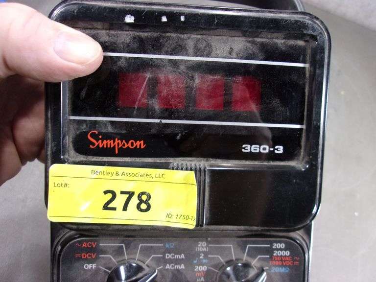 SIMPSON 360-3 DIGITAL MULTIMETER - Bentley & Associates, LLC