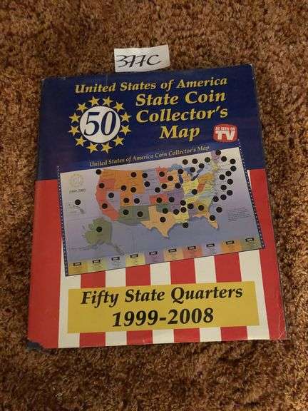1999-2008 STATES COIN MAP - QUARTERS - Bentley & Associates, LLC