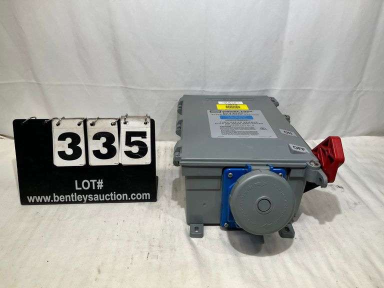 HUBBELL CIRCUIT LOCK ENCLOSED SWITCH PIN & SLEEVE FUSED MECHANICAL ...