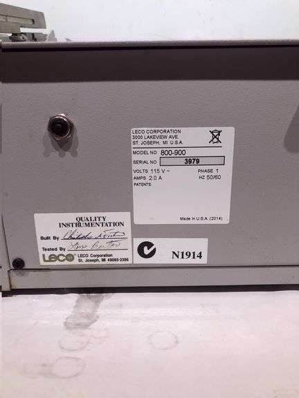 LECO VC-50 DIAMOND SAW - Bentley & Associates, LLC