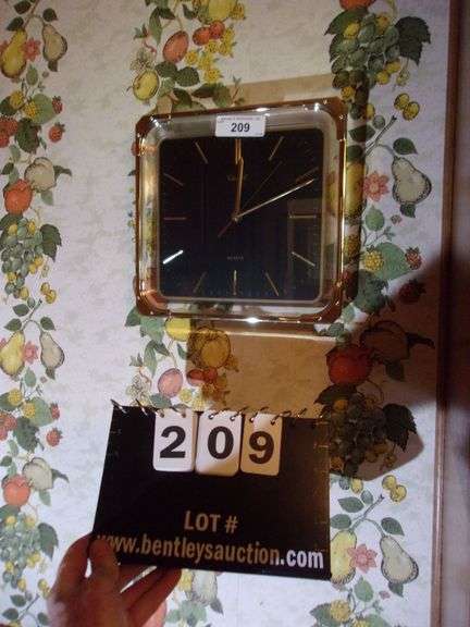 TELESONIC QUARTZ BRASS FINISH WALL CLOCK - Bentley & Associates, LLC