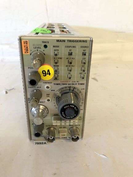 TEKTRONIX 7B92A DUAL TRACE AMPLIFIER - Bentley & Associates, LLC