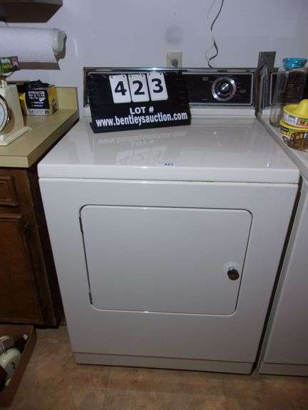 MAYTAG LDE882 CREAM COLORED ELECTRIC DRYER - Bentley & Associates, LLC