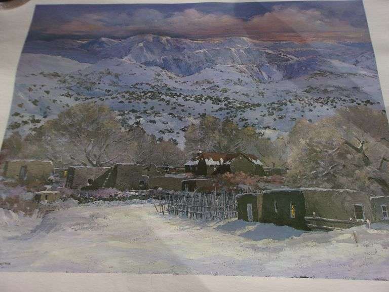 (3) PRINTS: "TAOS WINTER" BY PATRICIA ROSE, "WINTER IN PICURIS" BY ...