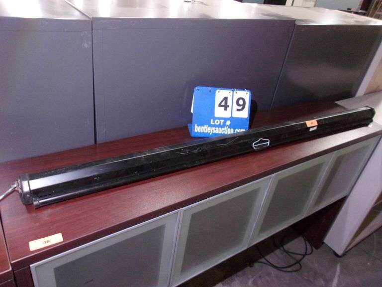 PULL-DOWN PROJECTOR SCREEN W/ HANDLE - Bentley & Associates, LLC