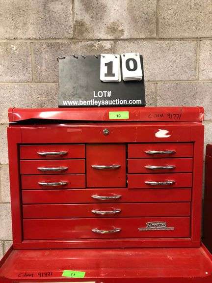DAYTON TOOLBOX W/ 10 DRAWERS - RED - Bentley & Associates, LLC
