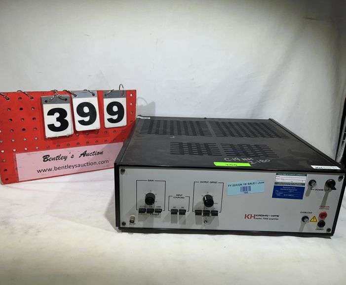 KROHN-HITE MODEL: 7500 AMPLIFIER - Bentley & Associates, LLC