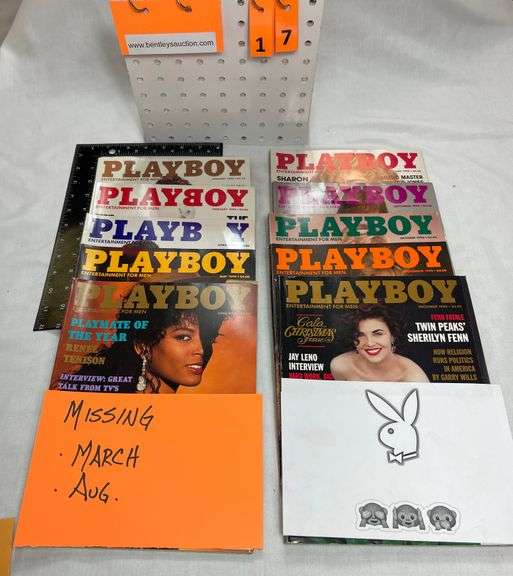 1990 JANUARY DECEMBER PLAYBOY MAGAZINES USED AS IS MISSING MARCH 1990-january-december-playboy-magazines-used-as-is-missing-march