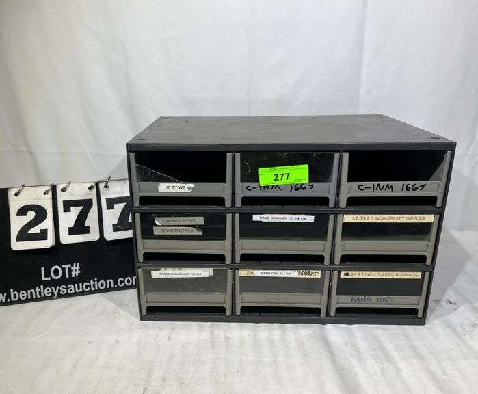 MINI TOOLS RACK W/ 9 CUBBY HOLES - BLACK - Bentley & Associates, LLC