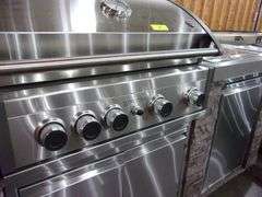 MEMBERS MARK 4-BURNER RUSTIC LEDGE STACKED STONE NATURAL GAS ISLAND ...