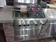 MEMBERS MARK 4-BURNER RUSTIC LEDGE STACKED STONE NATURAL GAS ISLAND ...