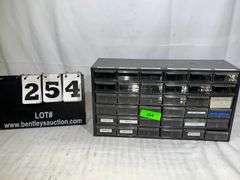 BLUE MINI TOOL RACK W/ 36 CUBBY HOLES - Bentley & Associates, LLC