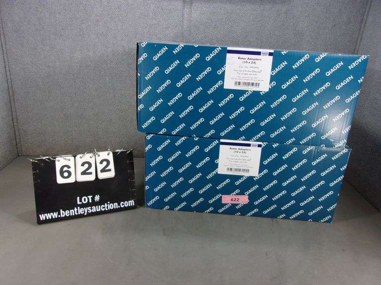 STACK 2 BOXES - QIAGEN ROTOR ADAPTERS 10 X 24 - UNKNOWN IF FULL BOXES ...