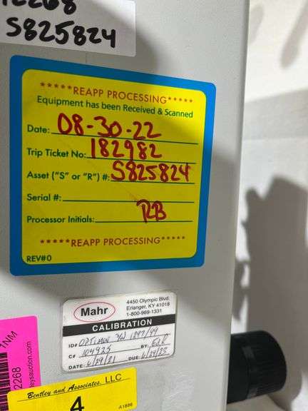 MAHR OPTIMAR 100 INDICATOR CALIBRATION SYSTEM - Bentley & Associates, LLC