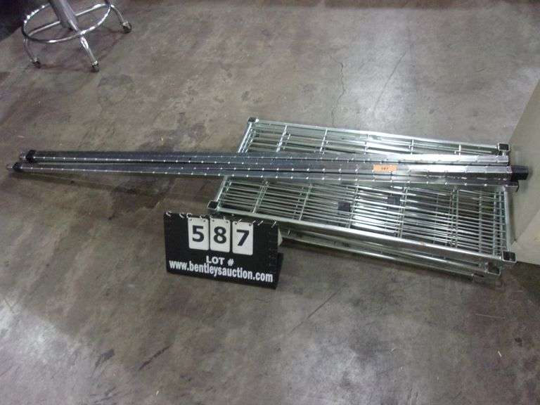 3-SHELF CHROME METAL METRO SHELVING UNIT - Bentley & Associates, LLC