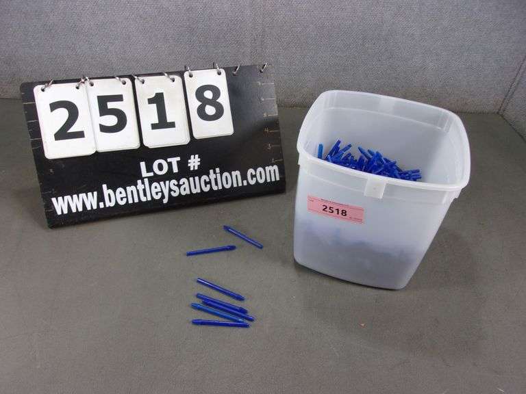 TUPPERWARE FULL OF BLUE LAB SAMPLE PLUGS - Bentley & Associates, LLC