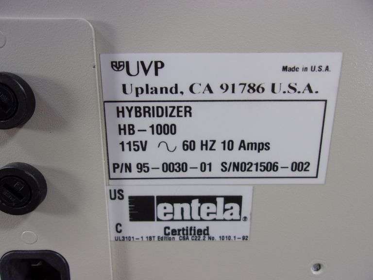 UVP LABORATORY PRODUCTS HB-1000 HYBRIDIZER , S/N 021506-002 (FIRE LABEL ...