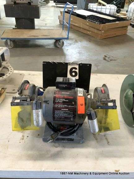 CRAFTSMAN 319.190621 6' BENCH GRINDER, 120 VOLT, SINGLE PHASE - Bentley ...
