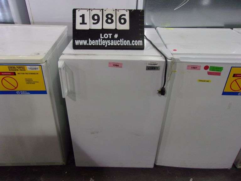 SUMMIT COMPACT LABORATORY REFRIGERATOR/ FREEZER, MODEL FS-60J (FIRE ...