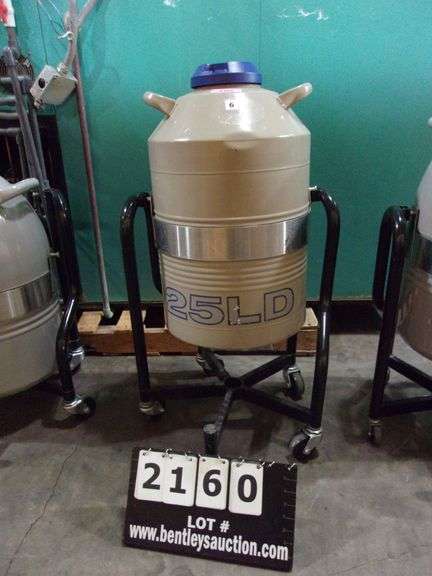SCI METRICS 25LD LIQUID NITROGEN DEWAR W/ CASTERED CART - Bentley ...