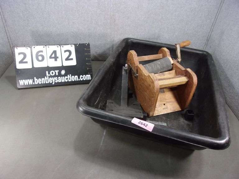 BLACK BIN W/ HAND CRANK SANDER - Bentley & Associates, LLC