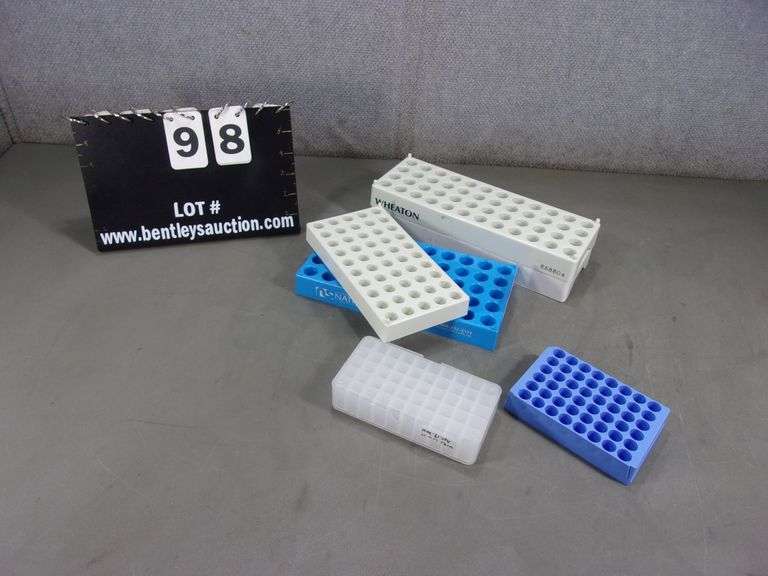 (6) SAMPLE TUBE HOLDERS/RACK WHEATON & NATIONAL SCIENTIFIC - Bentley ...