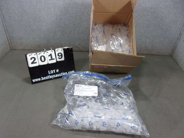 BOX: ASSORTED SIZED PIPET TEST VIALS - Bentley & Associates, LLC