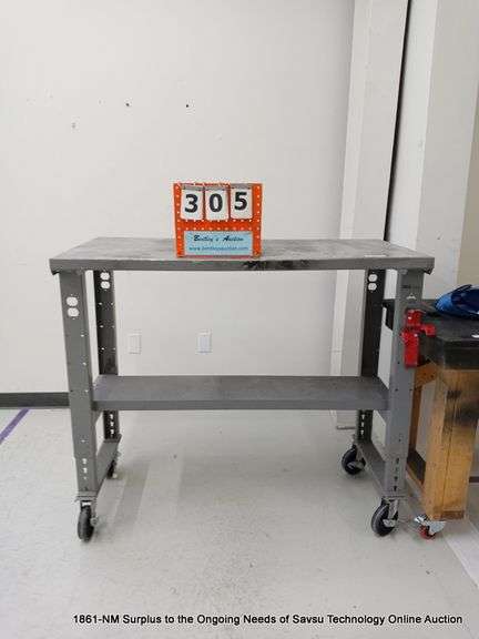 ULINE METAL WORK CART - 24" X 48" ADJUSTABLE HEIGHT - Bentley ...