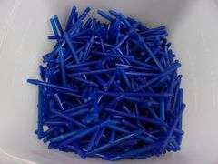 TUPPERWARE FULL OF BLUE LAB SAMPLE PLUGS - Bentley & Associates, LLC